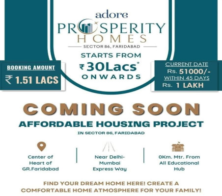Prosperity Homes in Sector 86 Faridabad by Adore RealTech Pvt. Ltd ...